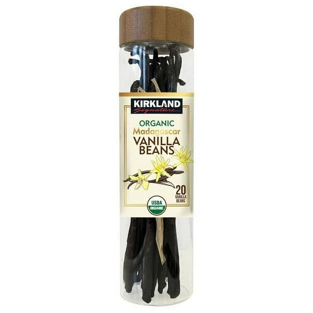 Kirkland Signature Organic Madagascar Vanilla Beans, 20 Count - Walmart Business Supplies