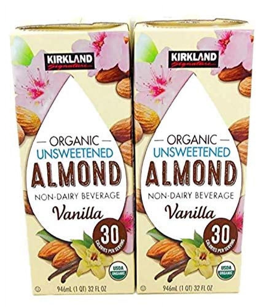 Kirkland Signature Organic Non-Dairy Unsweetened Vanilla Almond ...