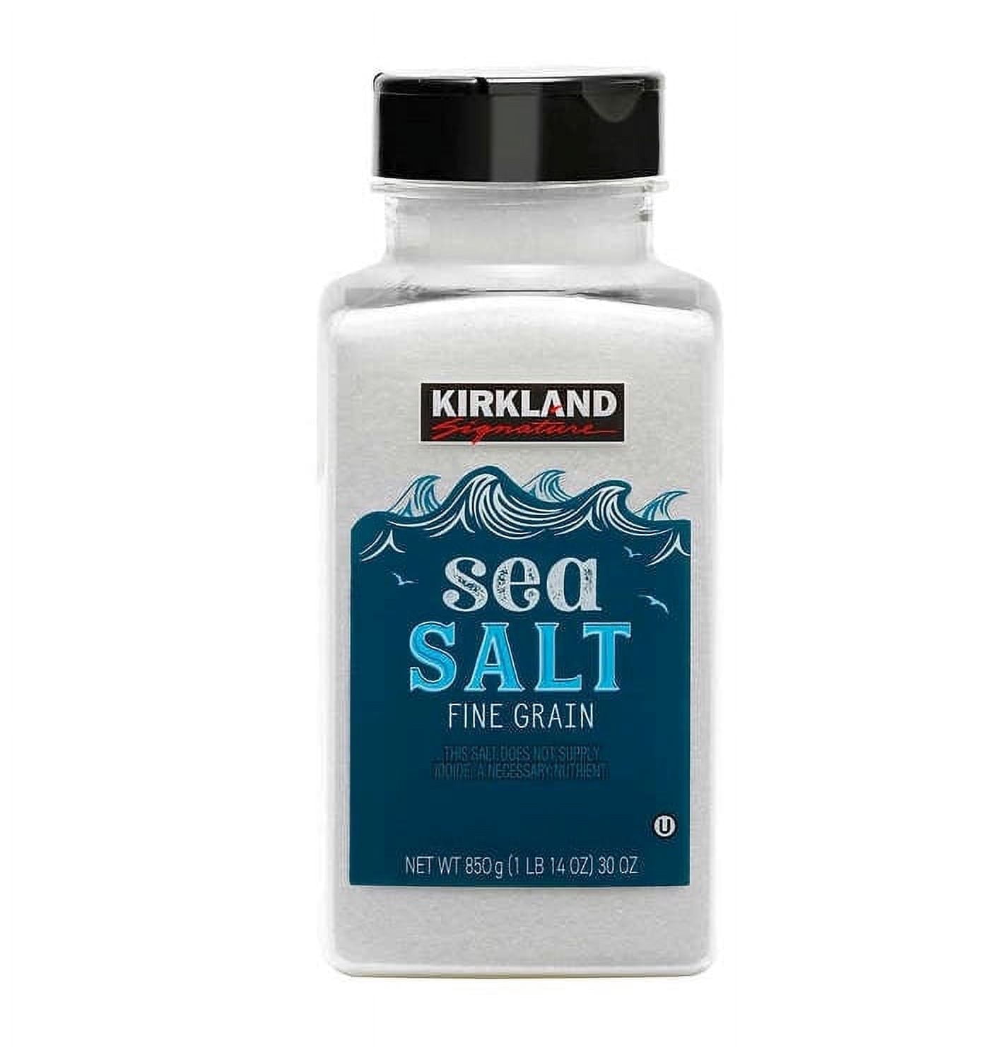 KIRKLAND Pure Sea Salt, Fine Grain, Granulated, 30 oz - Walmart.com