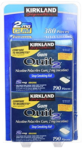 Kirkland Signature Quit Smoking Gum, 2 mg, 380 Count - Walmart.com