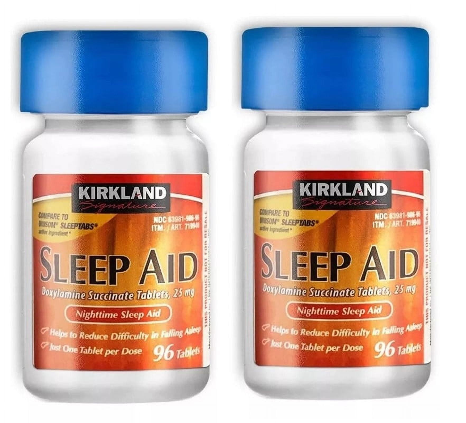 Kirkland Signature Sleep Aid 25mg - Non-Habit Forming Adults Sleepy Pills, 192 Tablets - Walmart.com