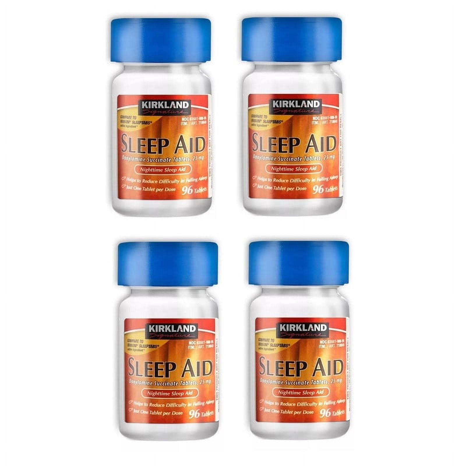 Kirkland Signature Sleep Aid 25 mg - 96 Tablets (Pack of 4) - Walmart.com