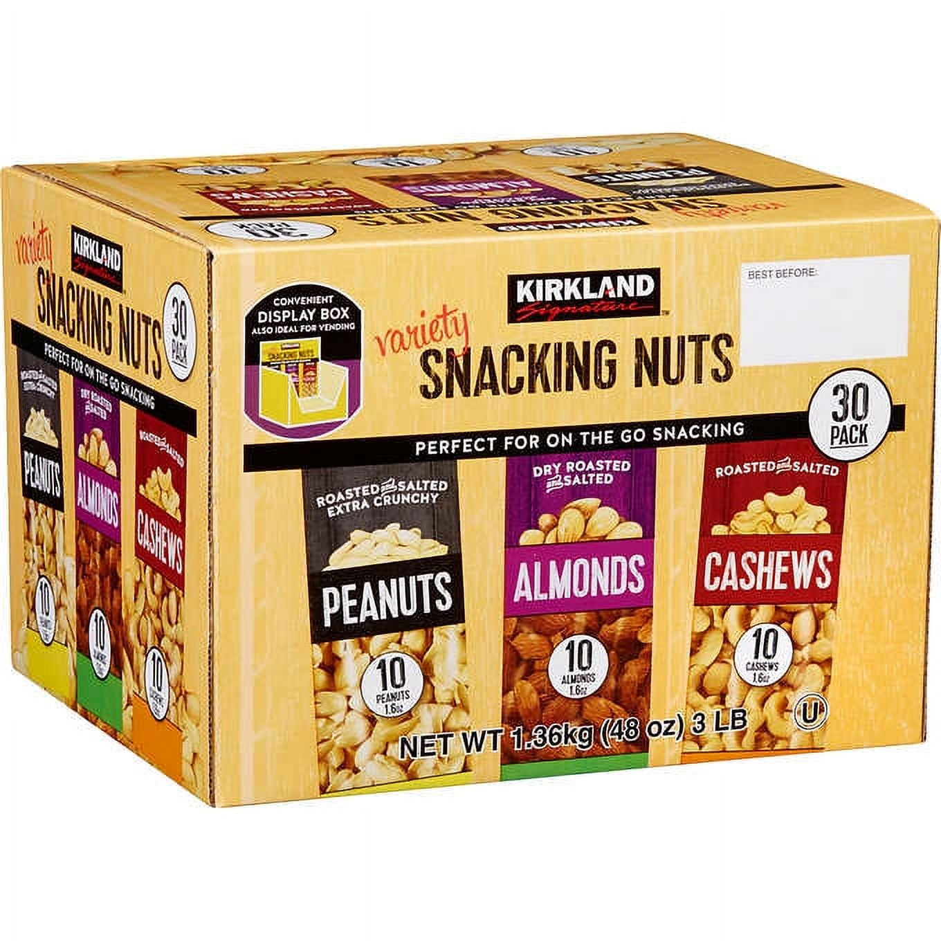 Big Deal Value Kirkland Signature Snacking Nuts, Kosher Variety Pack, 1 ...