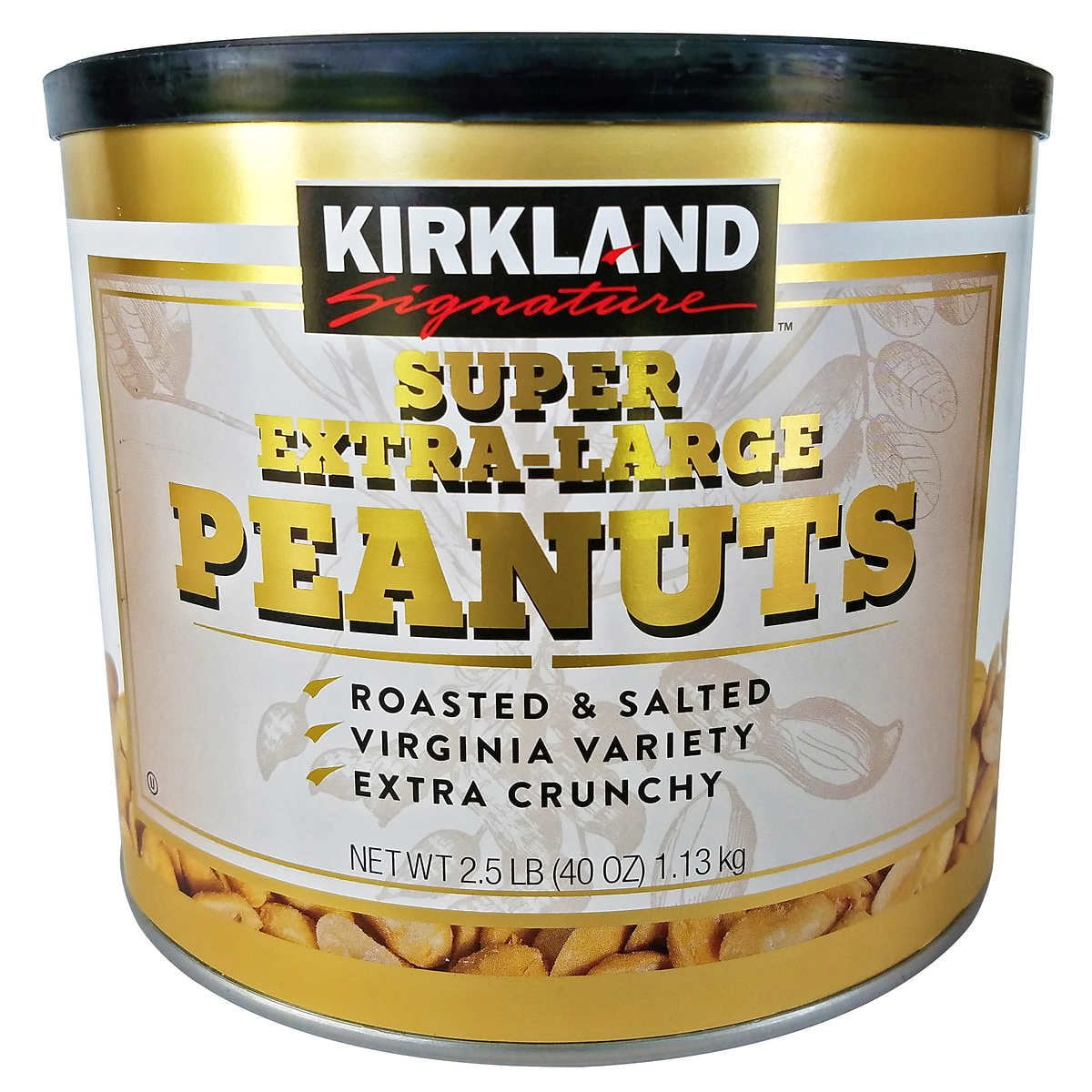 KIRKLAND Super Extra-Large Peanuts, Blister Roasted, Unsalted, 2.5 lbs ...