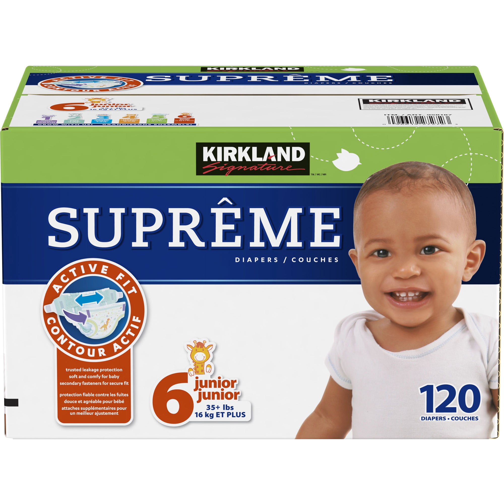 Kirkland Signature Supreme Diapers Size 6; 120-count - Walmart.com