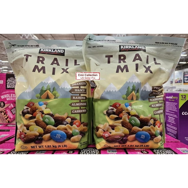 Kirkland Signature Trail Mix 4lb 1.81kg (2 Bags) - Walmart.com