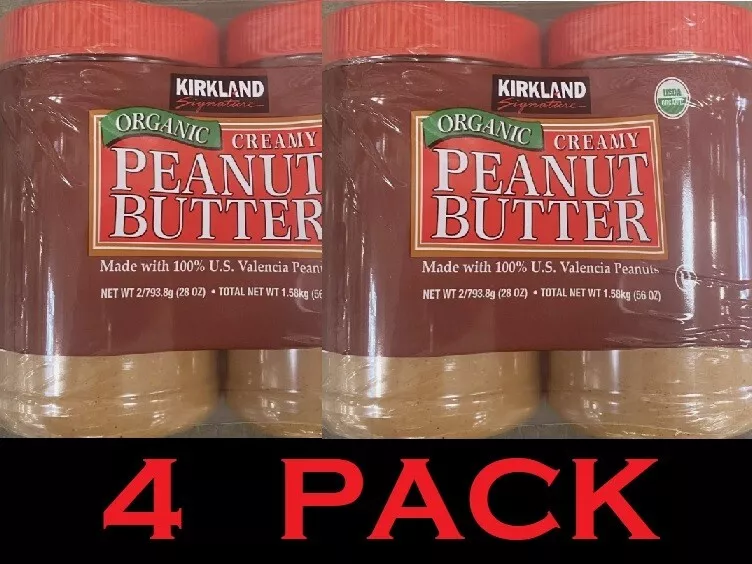 Kirkland Signature USDA Creamy Peanut Butter 28 Oz Bottle - 4 PACK ...