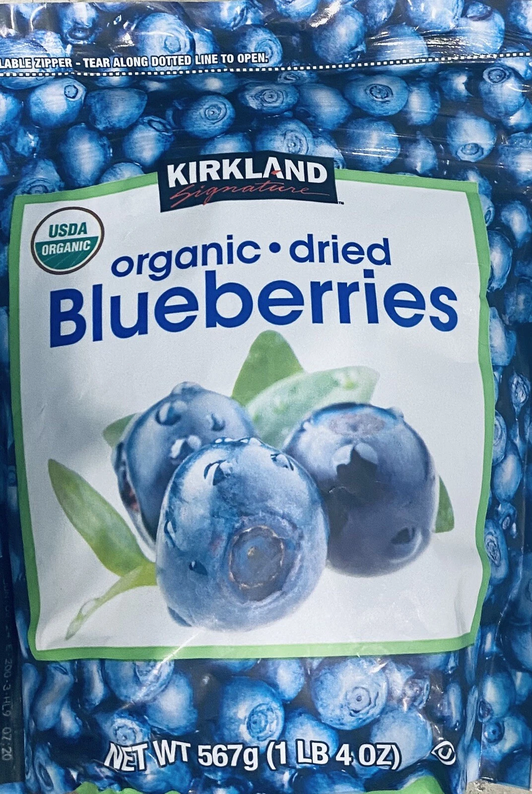 Kirkland Signature USDA ORGANIC DRIED BLUEBERRIES 20 oz Bag - Walmart.com