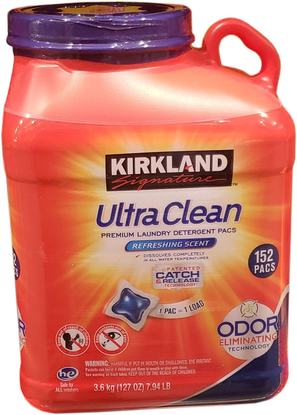 Kirkland Signature Ultra Clean Laundry Pacs, 127 Ounce - Walmart.com