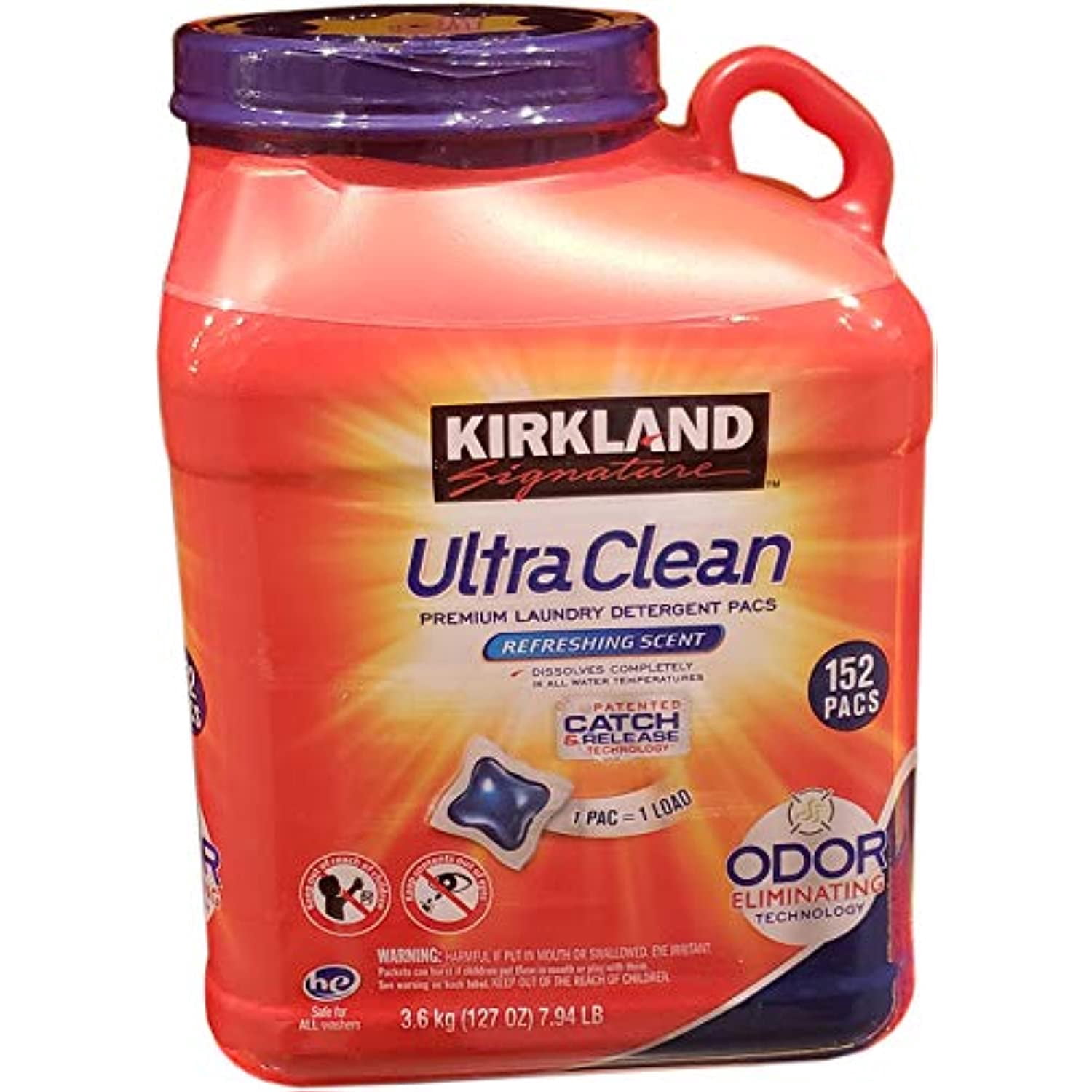 Kirkland signature Ultra Clean Laundry Pacs, 127 Ounce - Walmart.com