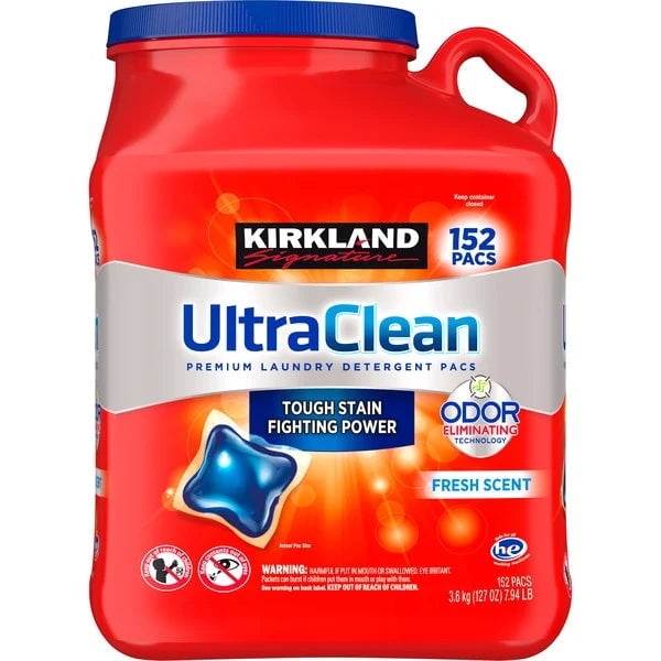 Kirkland signature Ultra Clean Laundry Pacs, 127 Ounce - Walmart.com