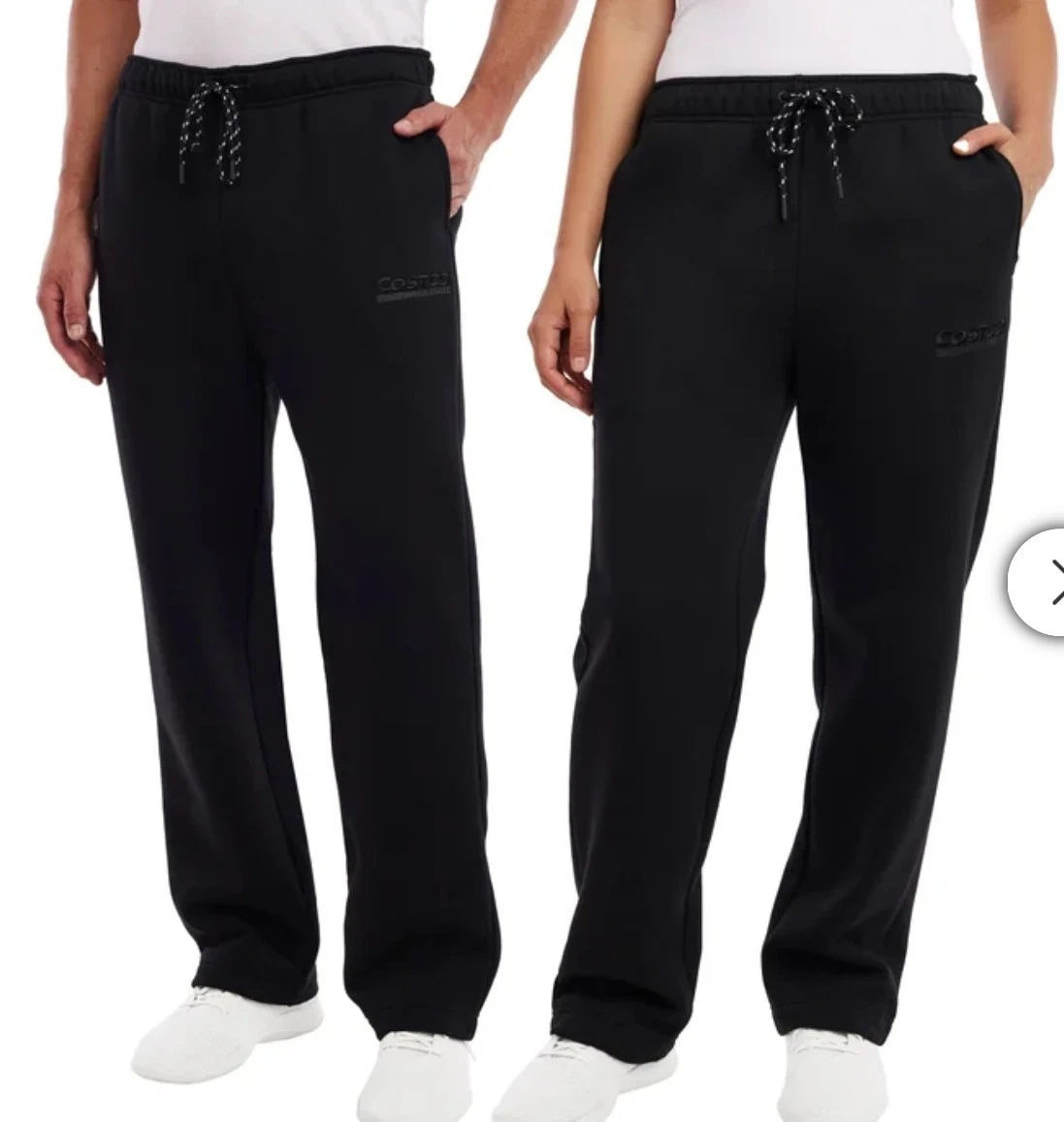 Kirkland Signature Unisex Logo Fleece Sweatpants, Black, Medium / Large ...