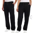 Kirkland Signature Unisex Logo Fleece Sweatpants, Black, Medium / Large ...