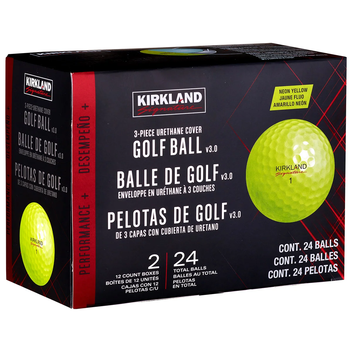 Kirkland Signature V3.0 Yellow Golf Ball, 2-dozen - Walmart.com