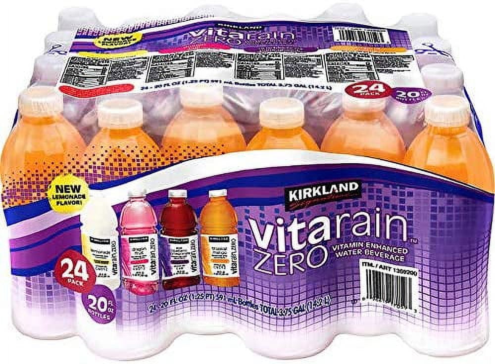 Kirkland Signature Vita Rain Zero, Vitamin Enhanced Water, 24 Count 4 ...