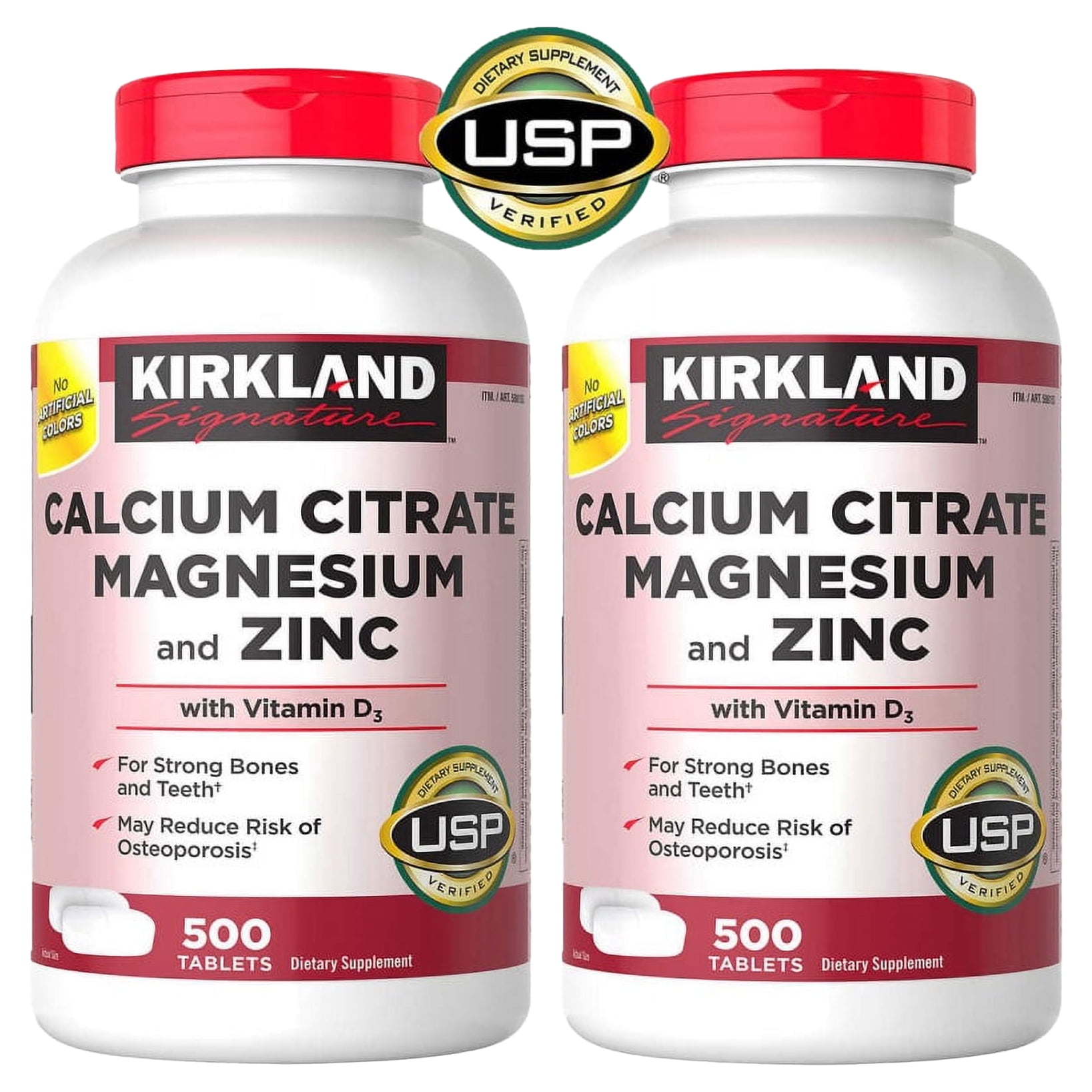 2 Pack Kirkland Signature Dietary Supplements: Calcium Citrate ...