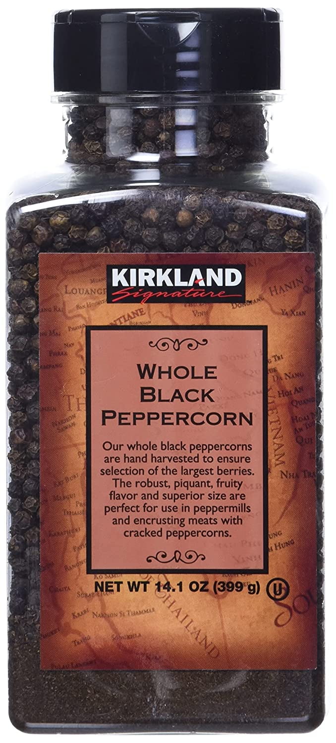 Kirkland Signature Black Peppercorns, 14.1 oz for Kitchens - Walmart ...