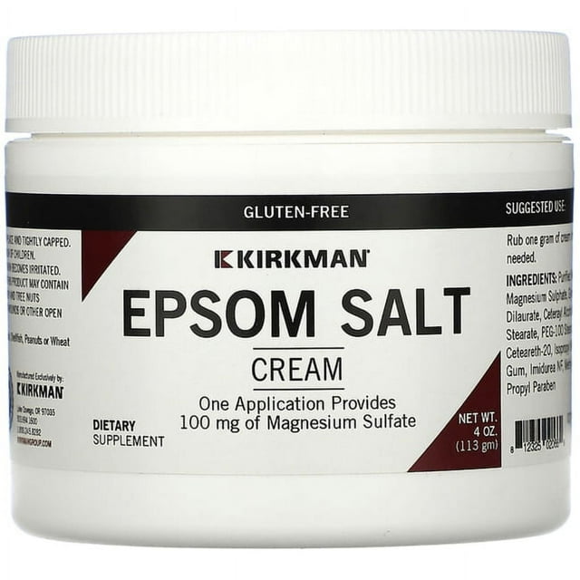 Kirkman Epsom Salt Cream 4 oz Cream - Walmart.com