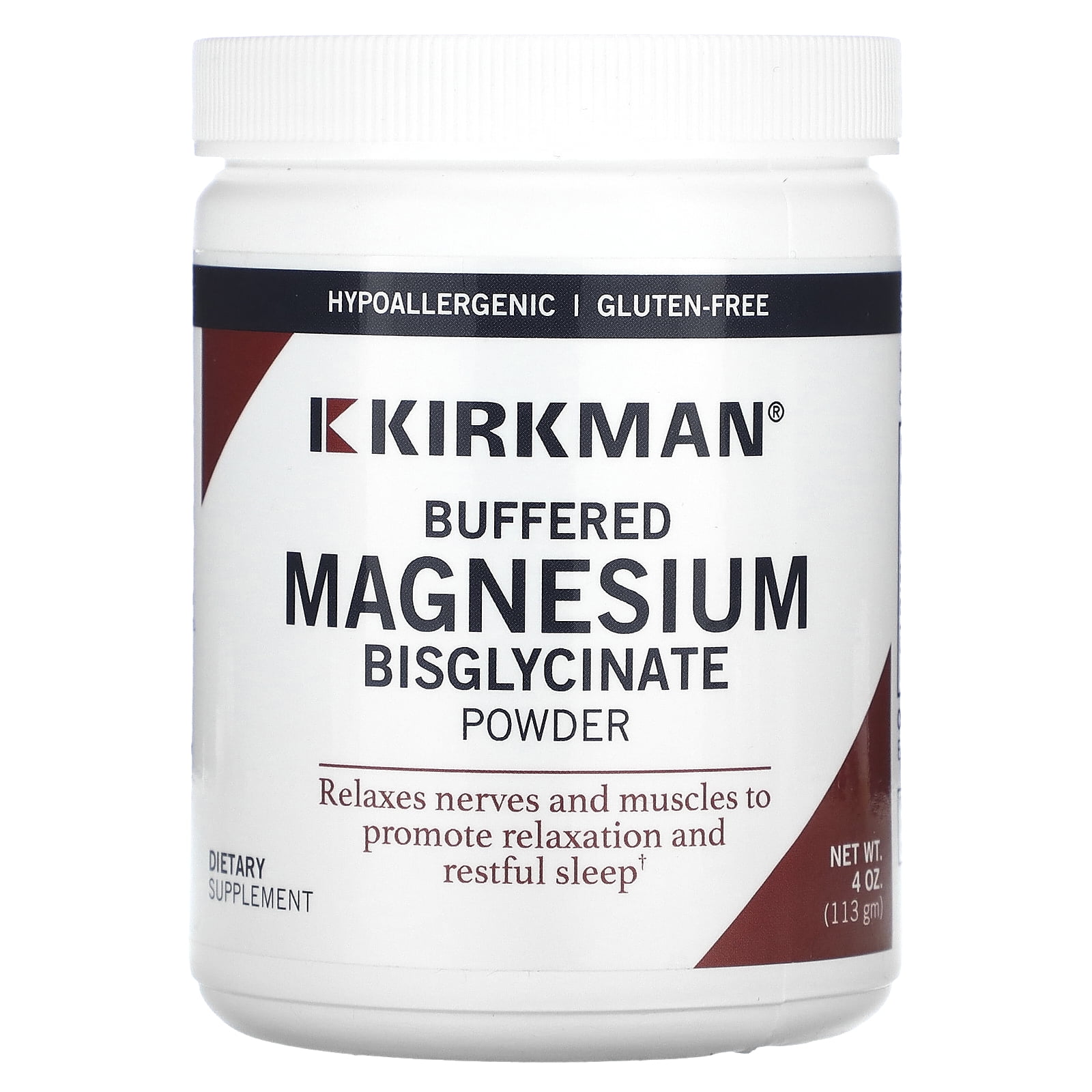 Kirkman Labs Buffered Magnesium Bisglycinate Powder, 4 oz (113 gm ...