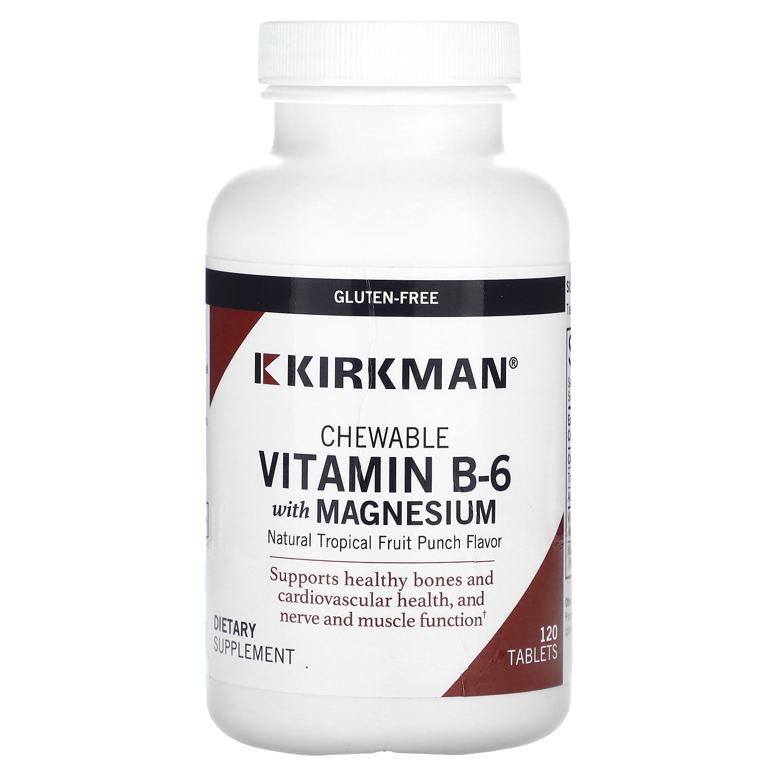 Kirkman Labs Chewable Vitamin B6 with Magnesium, Natural Tropical Fruit ...