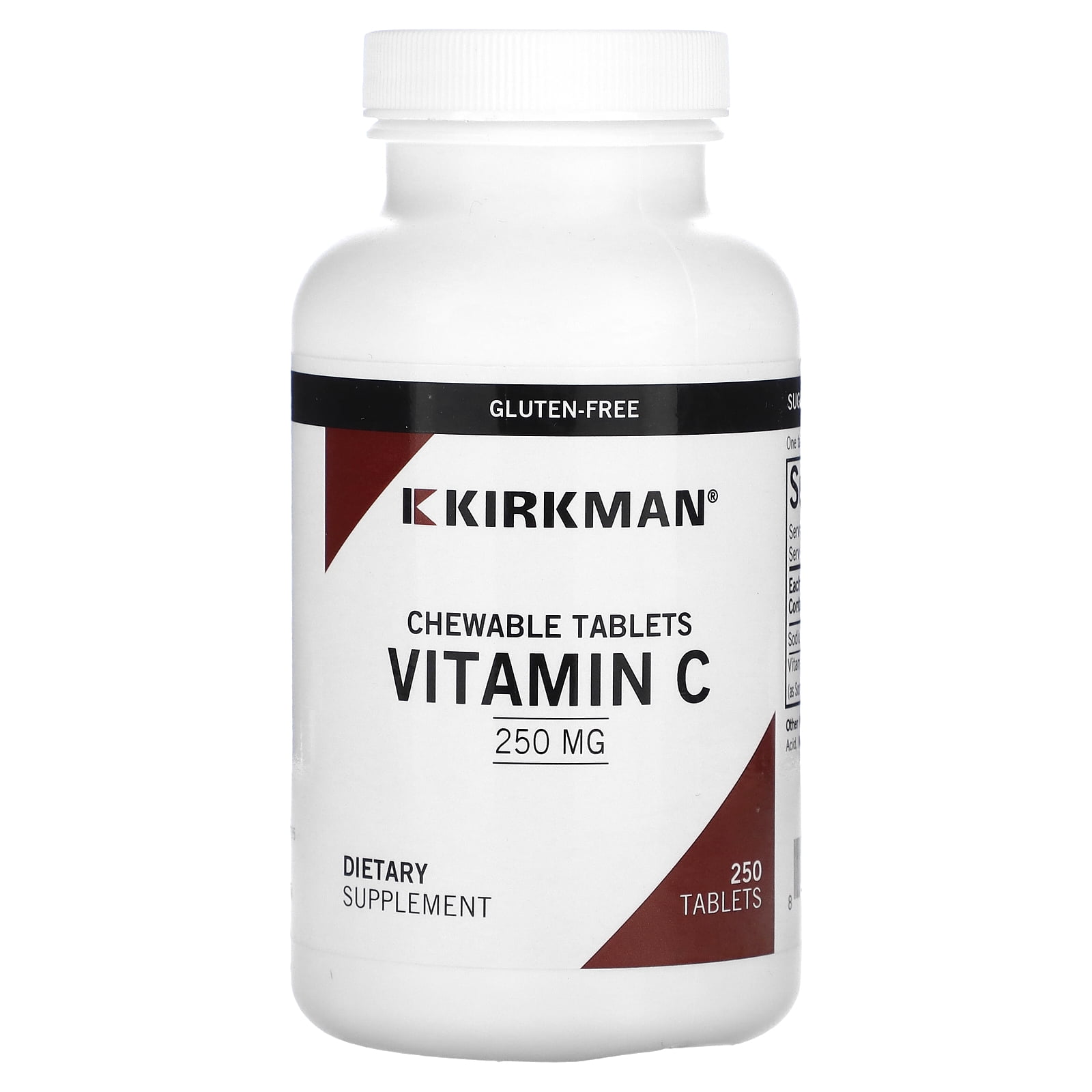 Kirkman Labs Chewable Vitamin C, 250 mg, 250 Tablets - Walmart.com