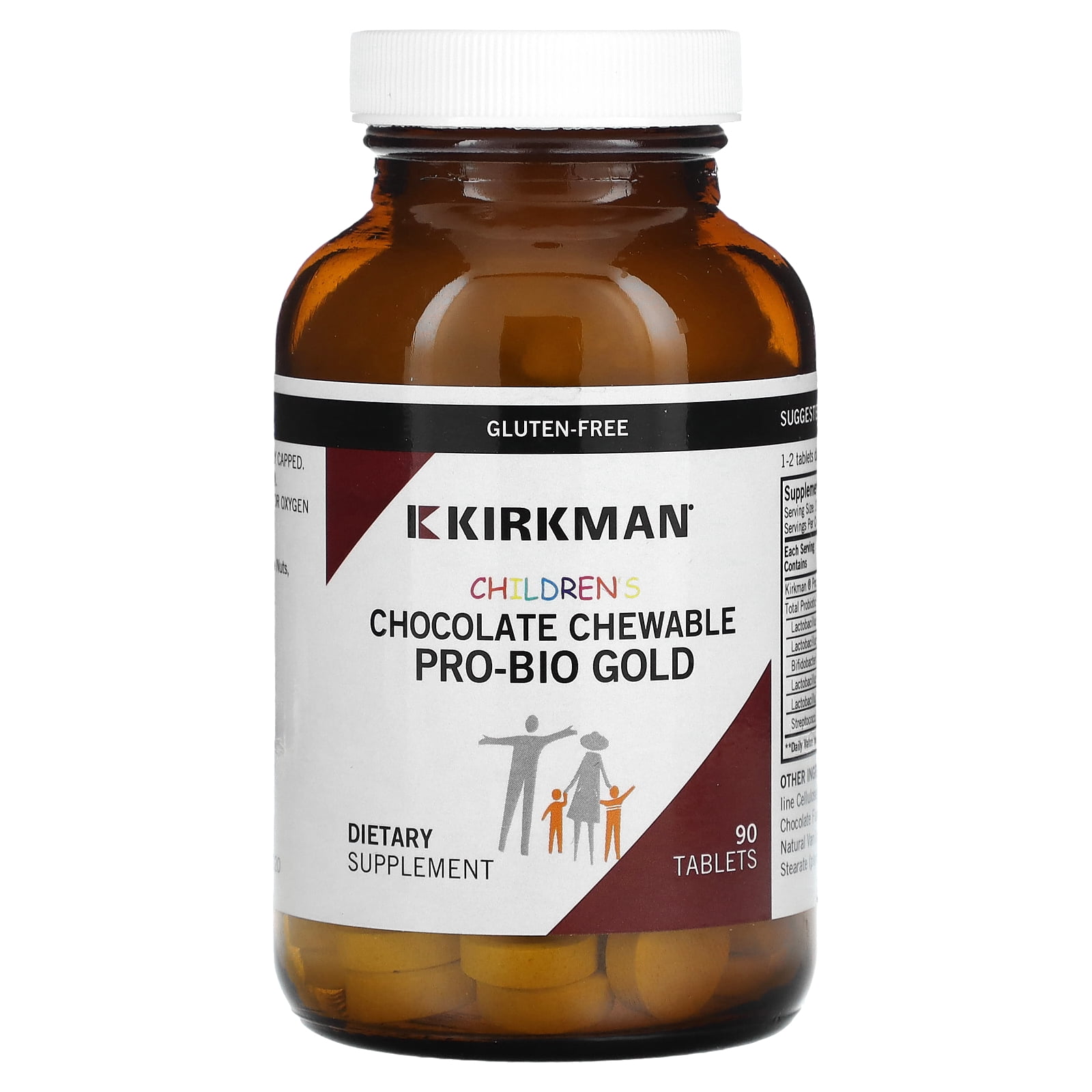 Kirkman Labs Children's Chewable Pro-Bio Gold, Chocolate, 90 Tablets ...
