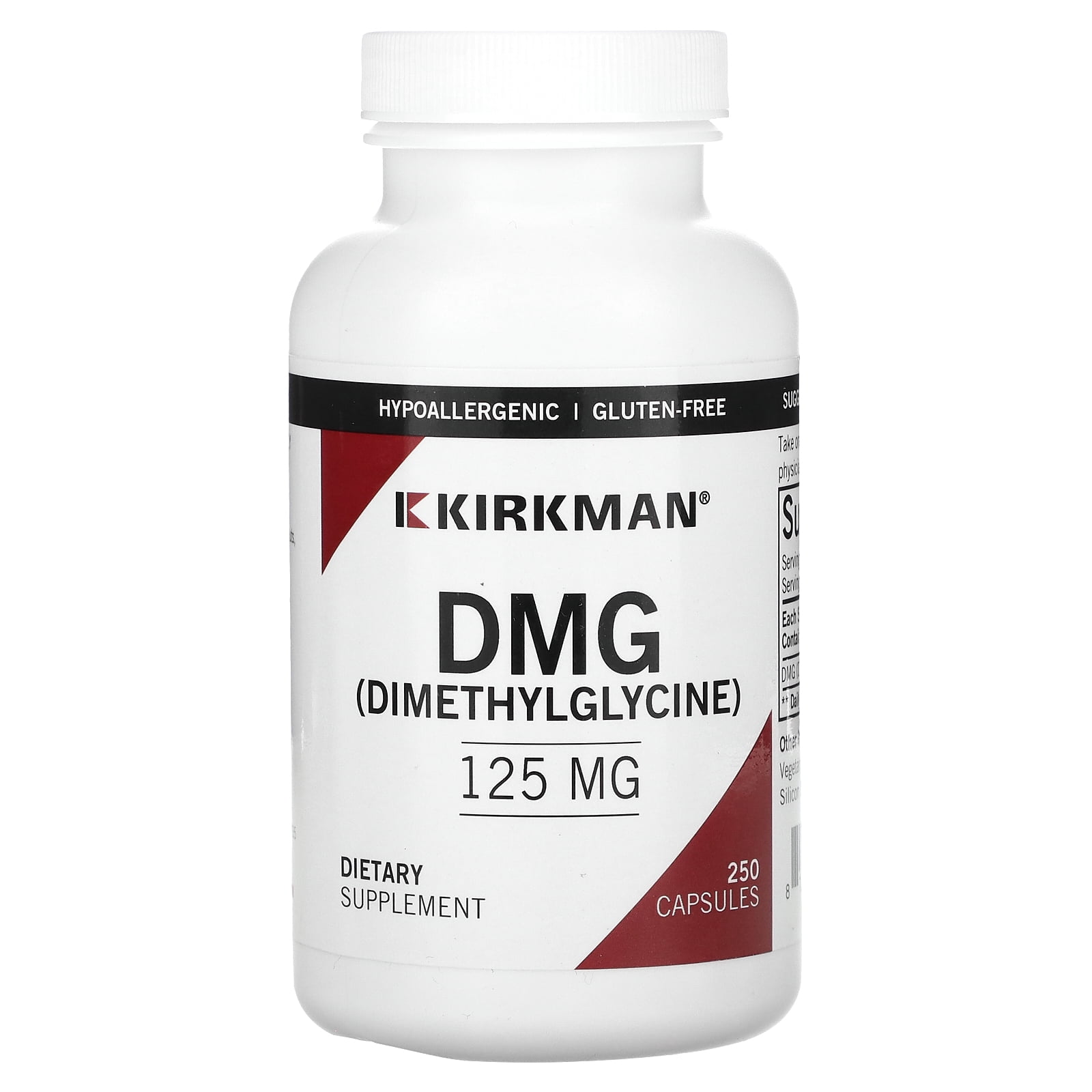 Kirkman Labs DMG, 125 mg, 250 Capsules - Walmart.com