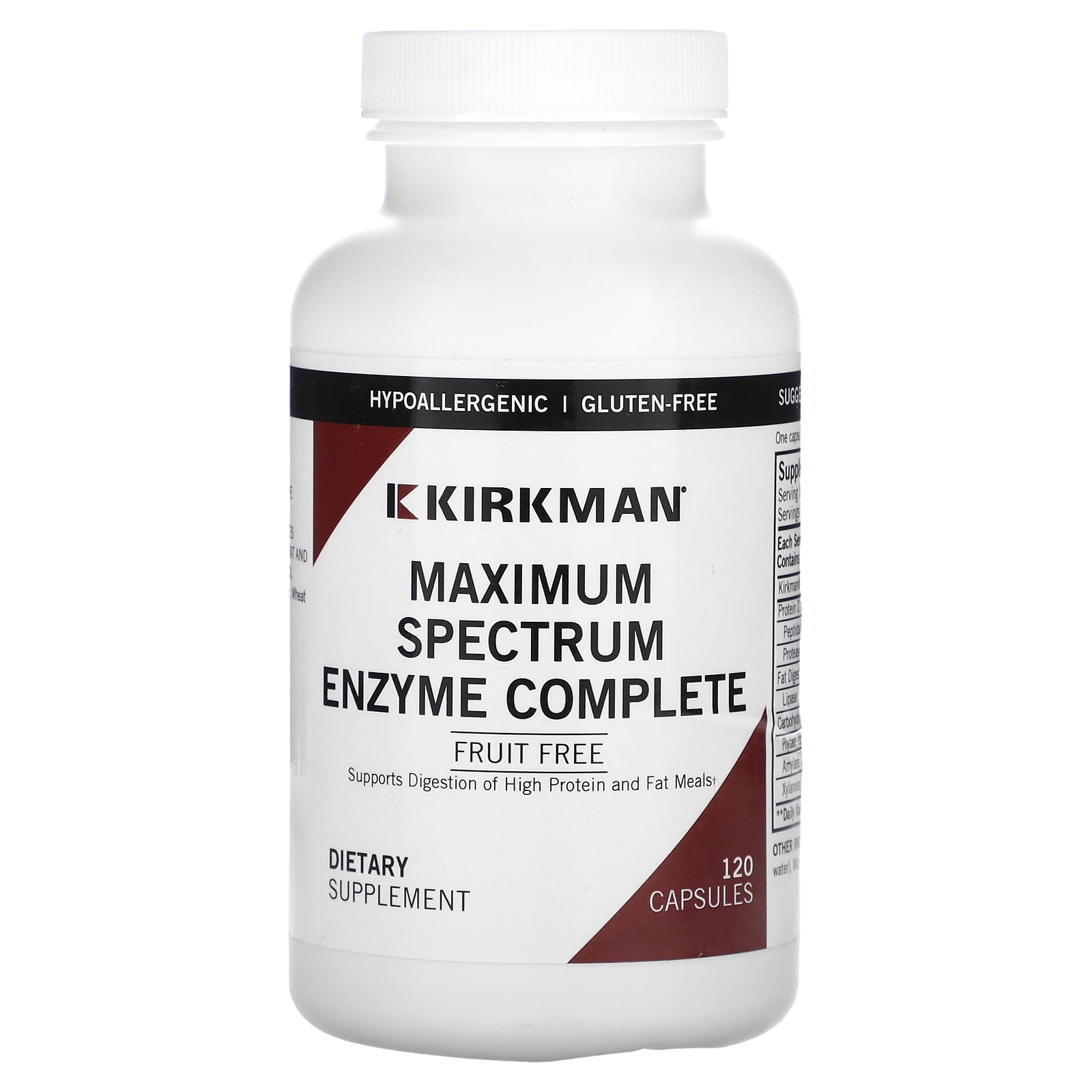 Kirkman Labs Maximum Spectrum Enzyme Complete, 120 Capsules - Walmart.com