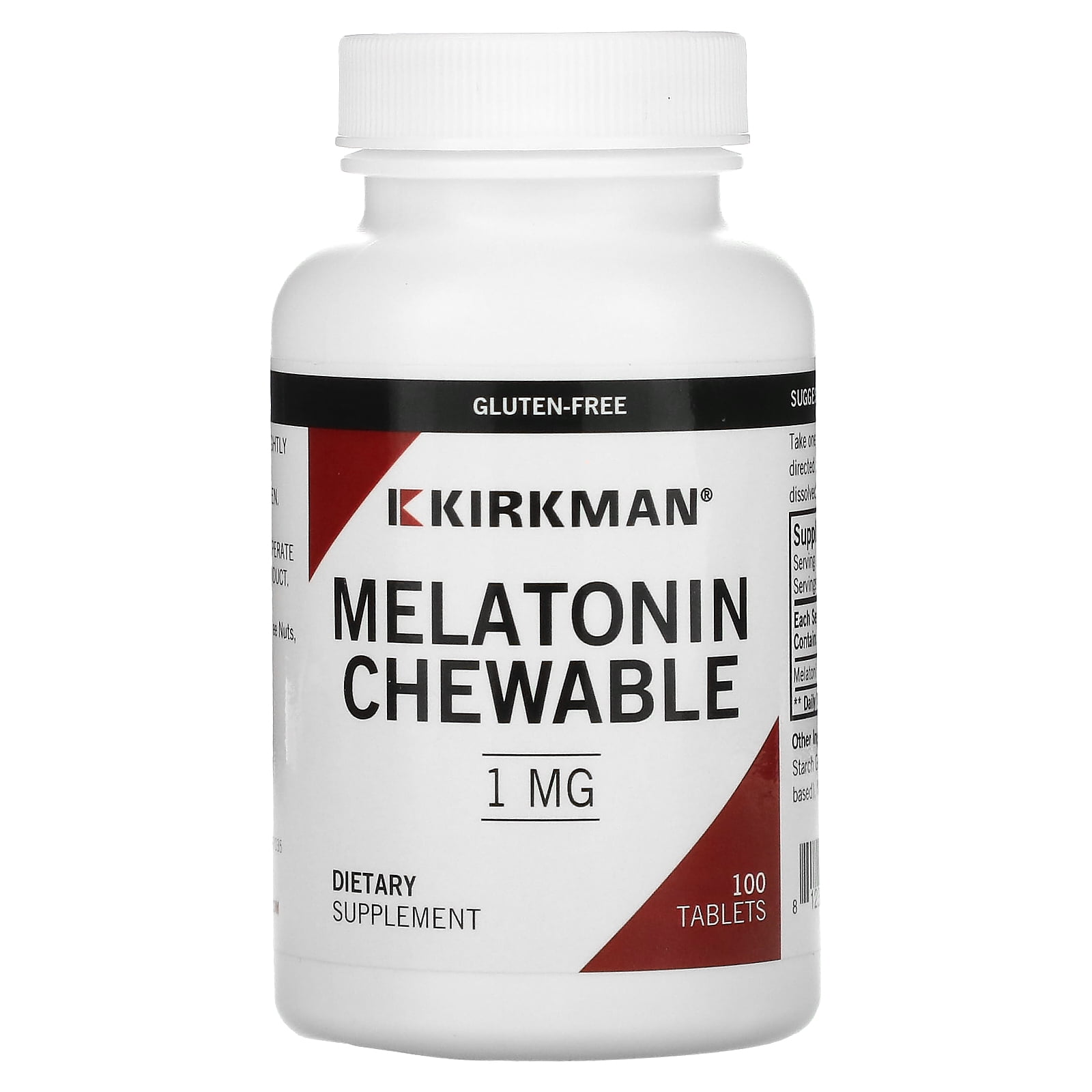 Kirkman Labs Melatonin Chewable Tablets, 1 mg, 100 Tablets - Walmart.com