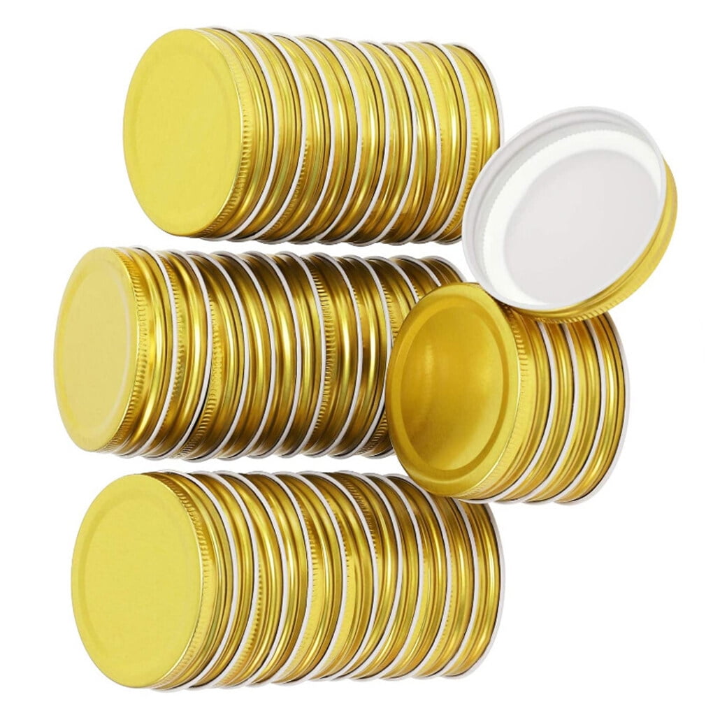 Kironypik 24Pcs 70mm Wide Mouth Canning Jar Lids Sealing Storage Caps ...