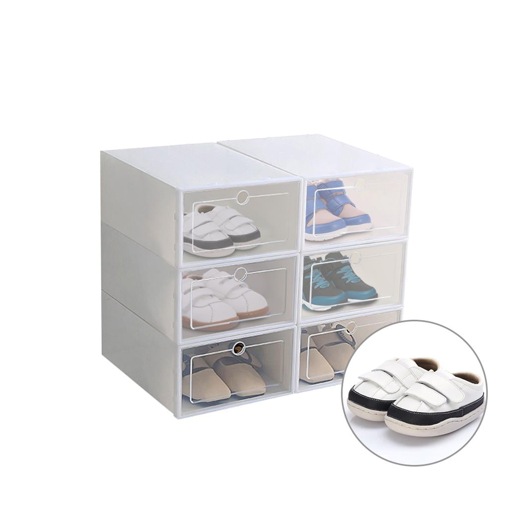Kironypik 6PCS/Set Stackable Storage Box Shoe Thickened Flip Shoes ...