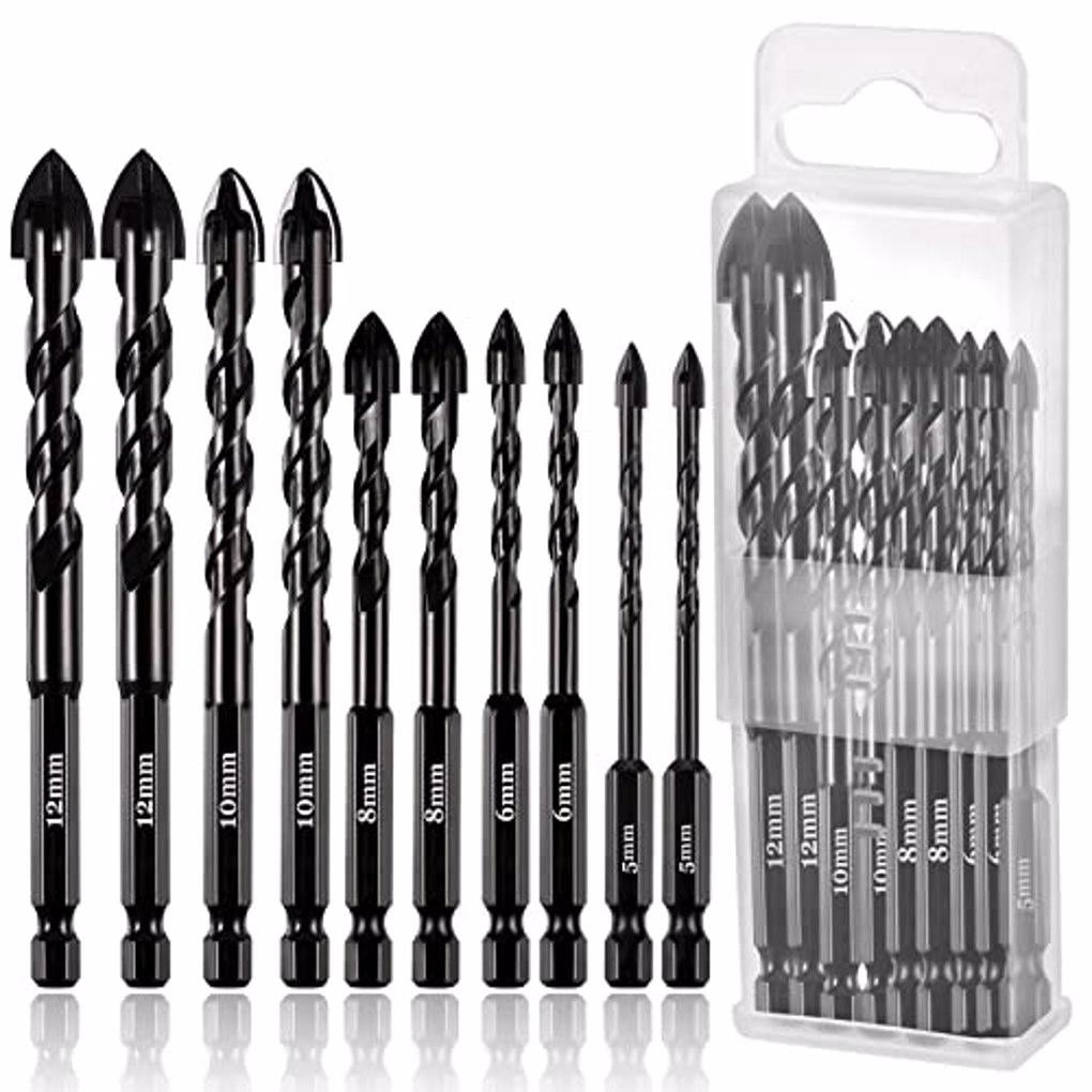 Kironypik Black Premium Alloy Masonry Drill Bit Set For Wide ...
