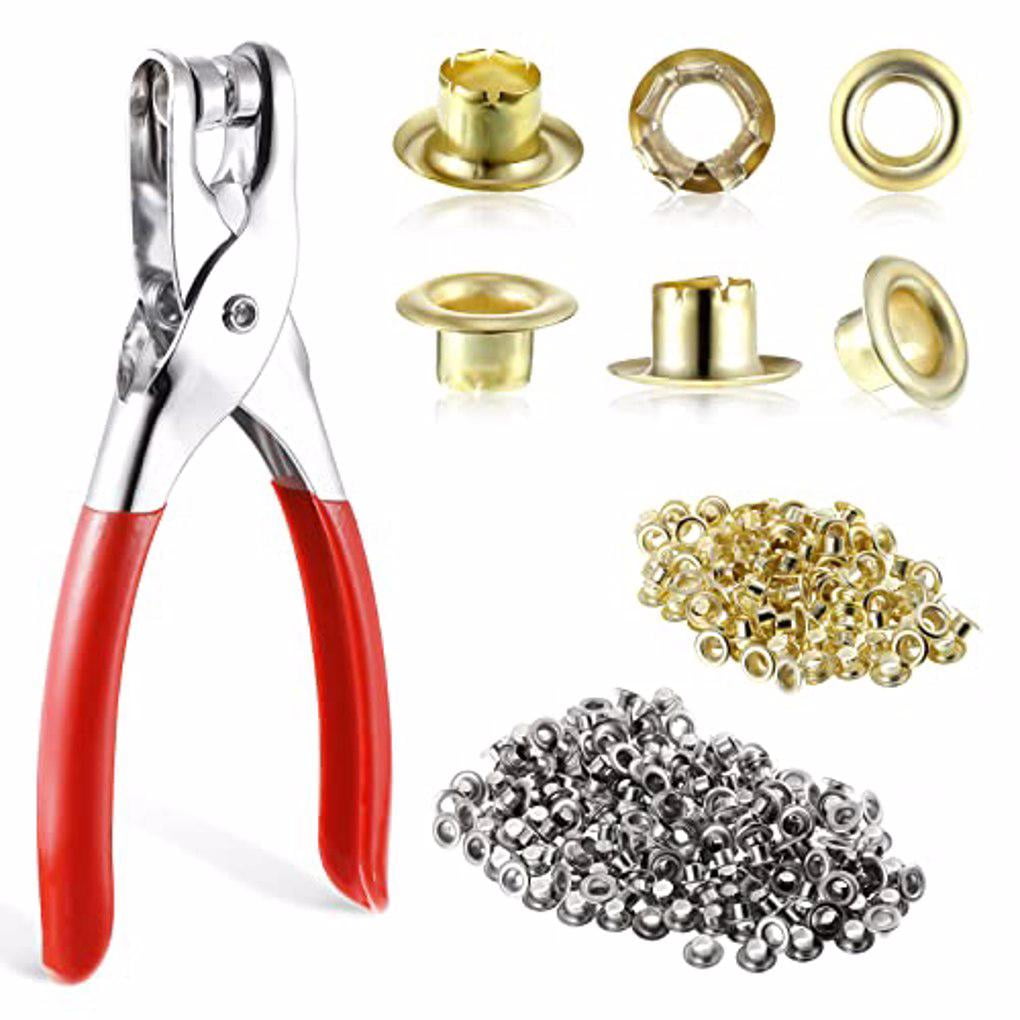 Kironypik Eyelet Grommet Kit Hole Punch Canvas Leather Plastic Pliers ...