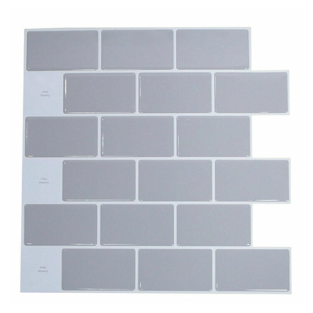 Kironypik Wall Tile Sticker 3D Brick Plastic Wallpaper Self-Adhesive ...