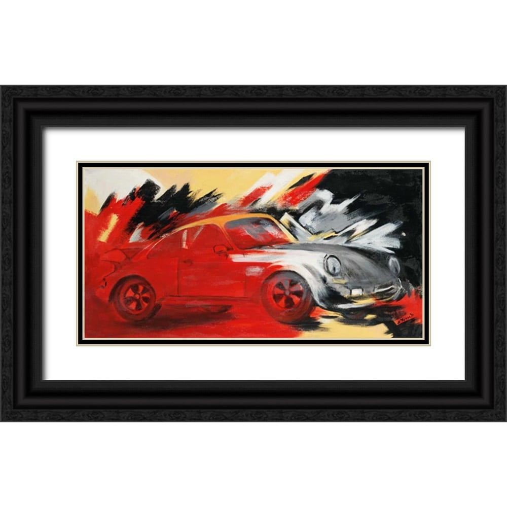 Kirsch-Ulbricht, Monika 24x14 Black Ornate Wood Framed with Double ...