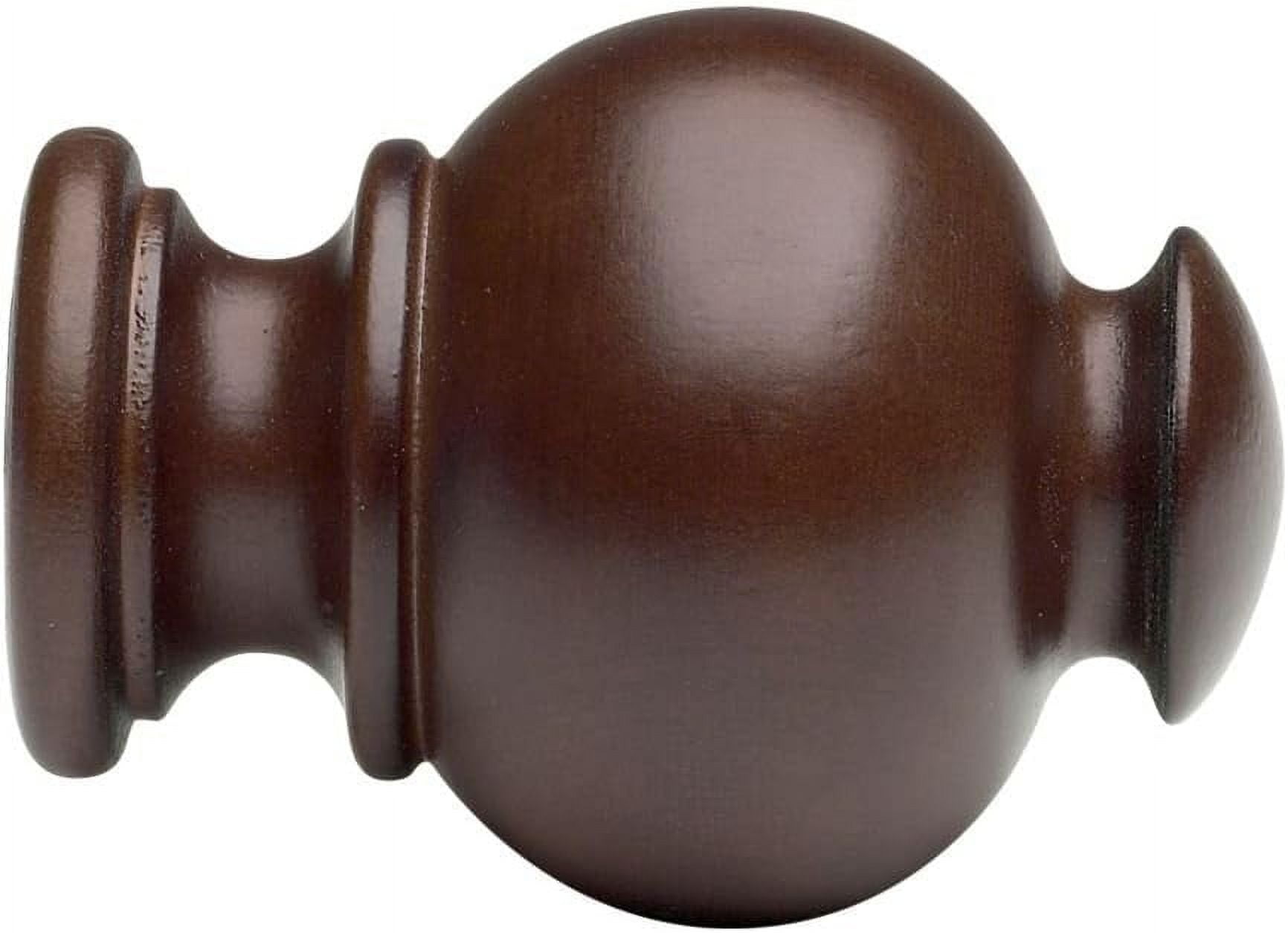 Kirsch Wood Button Ball Finials for 1 3/8" Diameter Pole-1 Pair ...