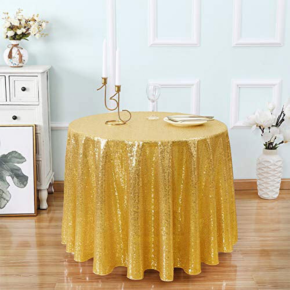 Kirsooku Gold Sequin Tablecloth Glitter Sparkly Iridescent Shimmer for ...