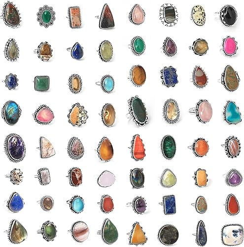 Kirti Impex 10Pcs/Set Of Silver Plated Handmade Rings For Women ...