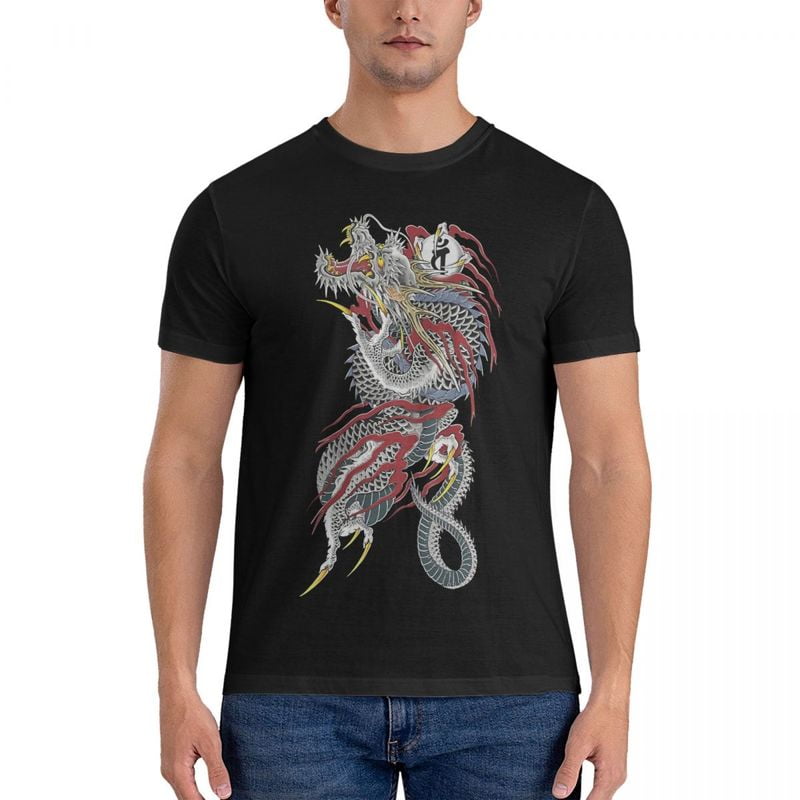 Kiryu Kazuma Dragon Of Dojima T Shirt For Men Cotton Vintage T Shirt