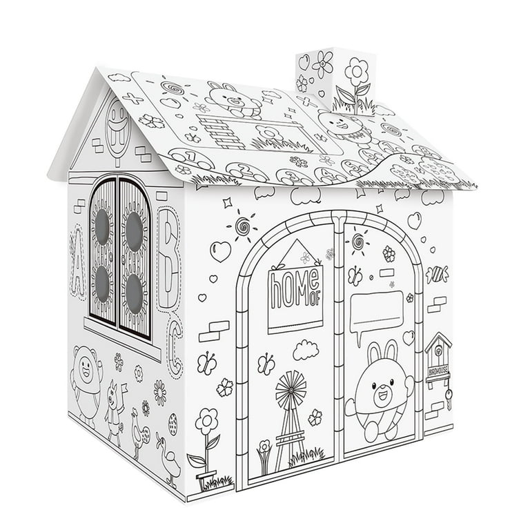coloring book pages of toy houses