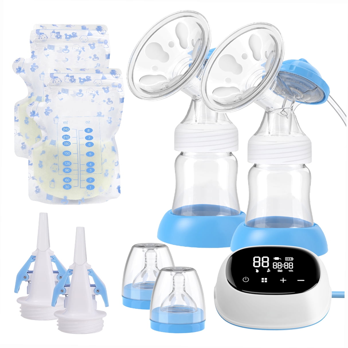 Kisdream Electric Breast Pump, Portable Breastfeeding Pump with 4 Modes & 9 Suction Levels ...