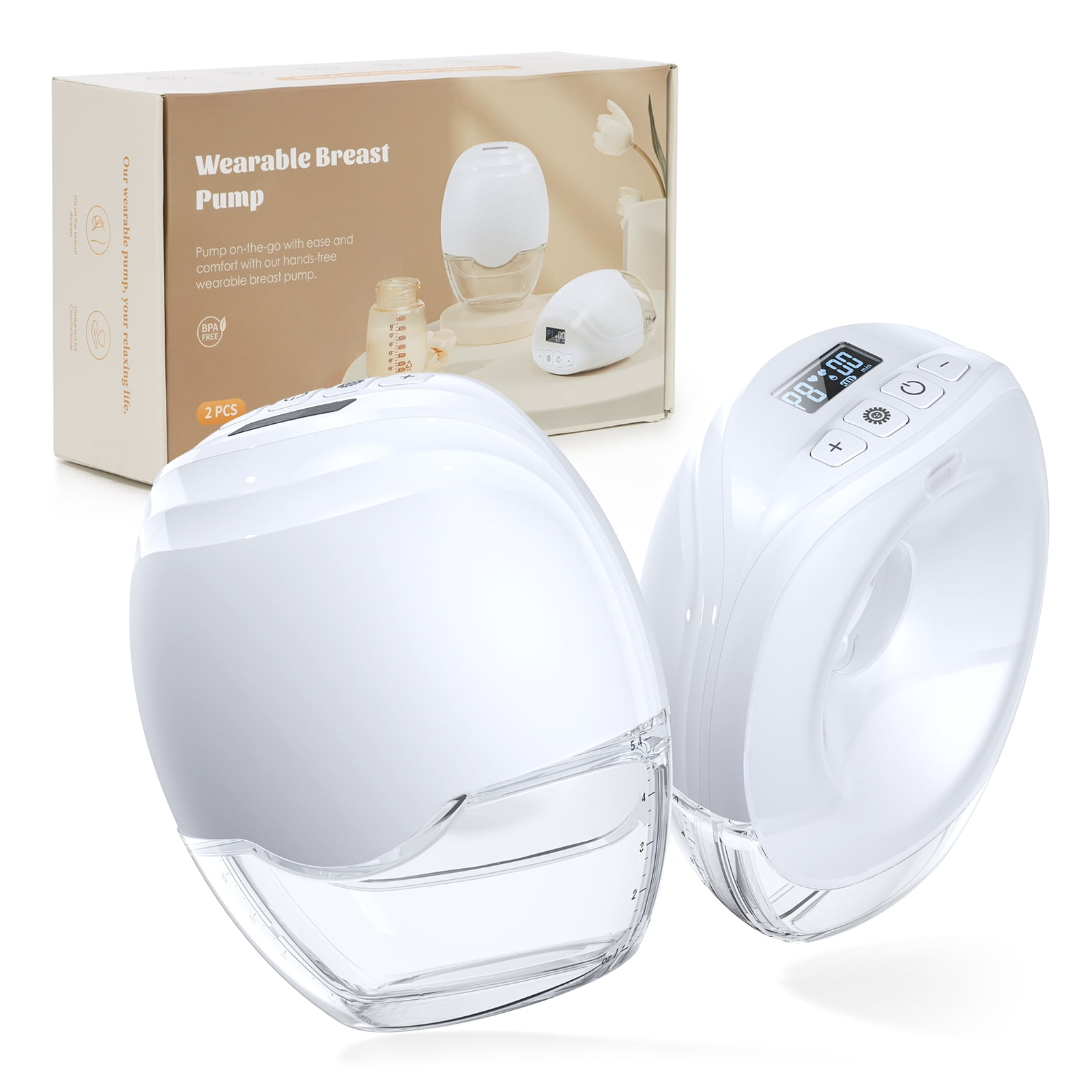 Kisdream Hands-Free Wearable Breast Pump - Electric Breast Feeding Pump with 3 Modes 8 Levels ...