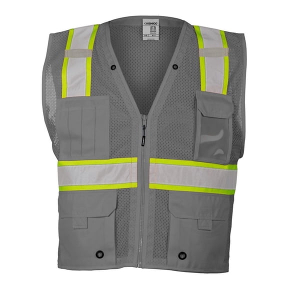 Kishigo - EV Series Enhanced Visibility Multi-Pocket Mesh Vest - B100 ...