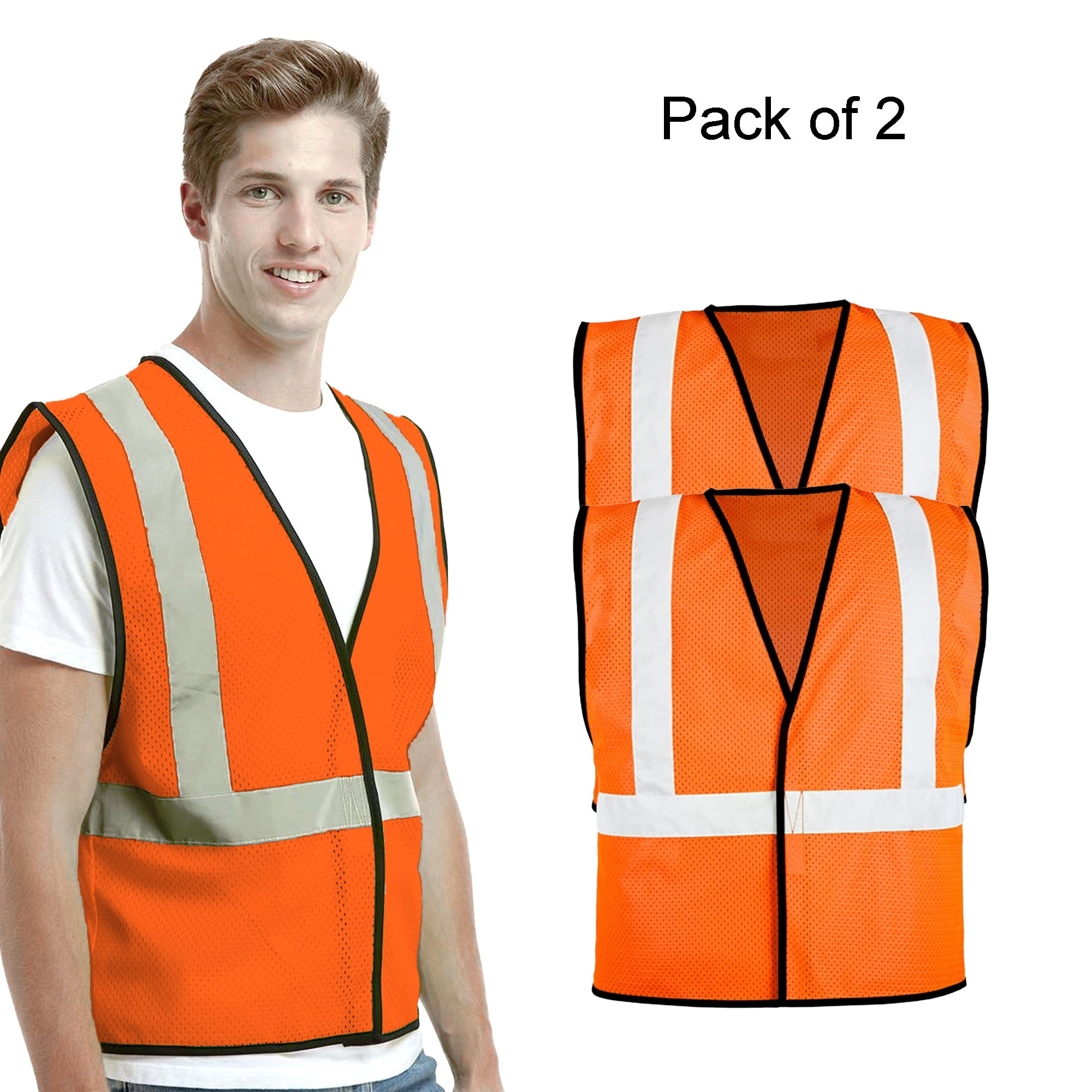 Kishigo Hi Vis Hook-and-Loop Mesh Safety Vest, High Visibility ...