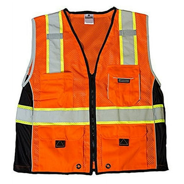 Kishigo - Premium Black Series Heavy Duty Vest - 1513-1514 - Orange - Size: XL - Walmart.com