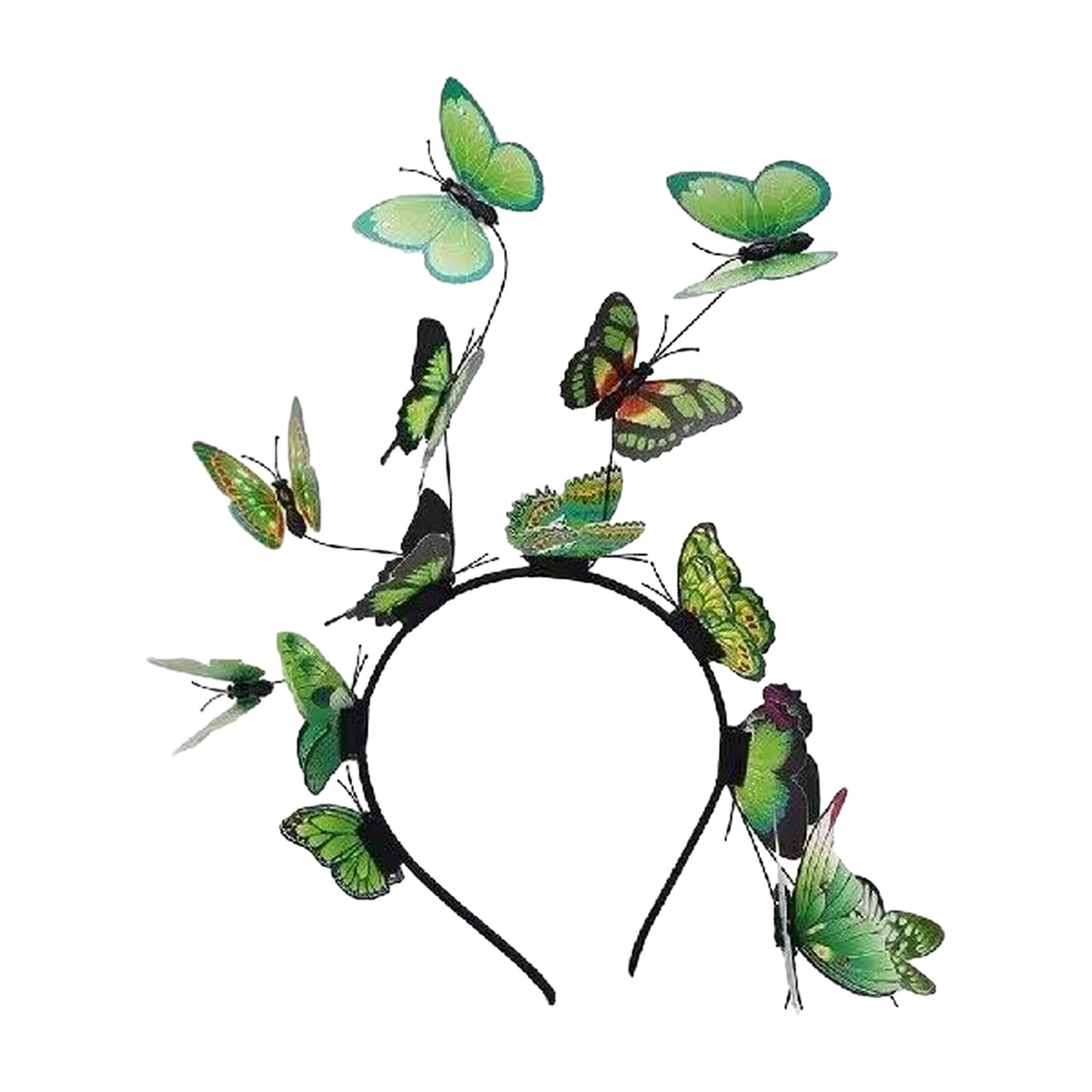 Kiskick Butterflies Headband Resin Hair Hoop Women Performance Hair ...