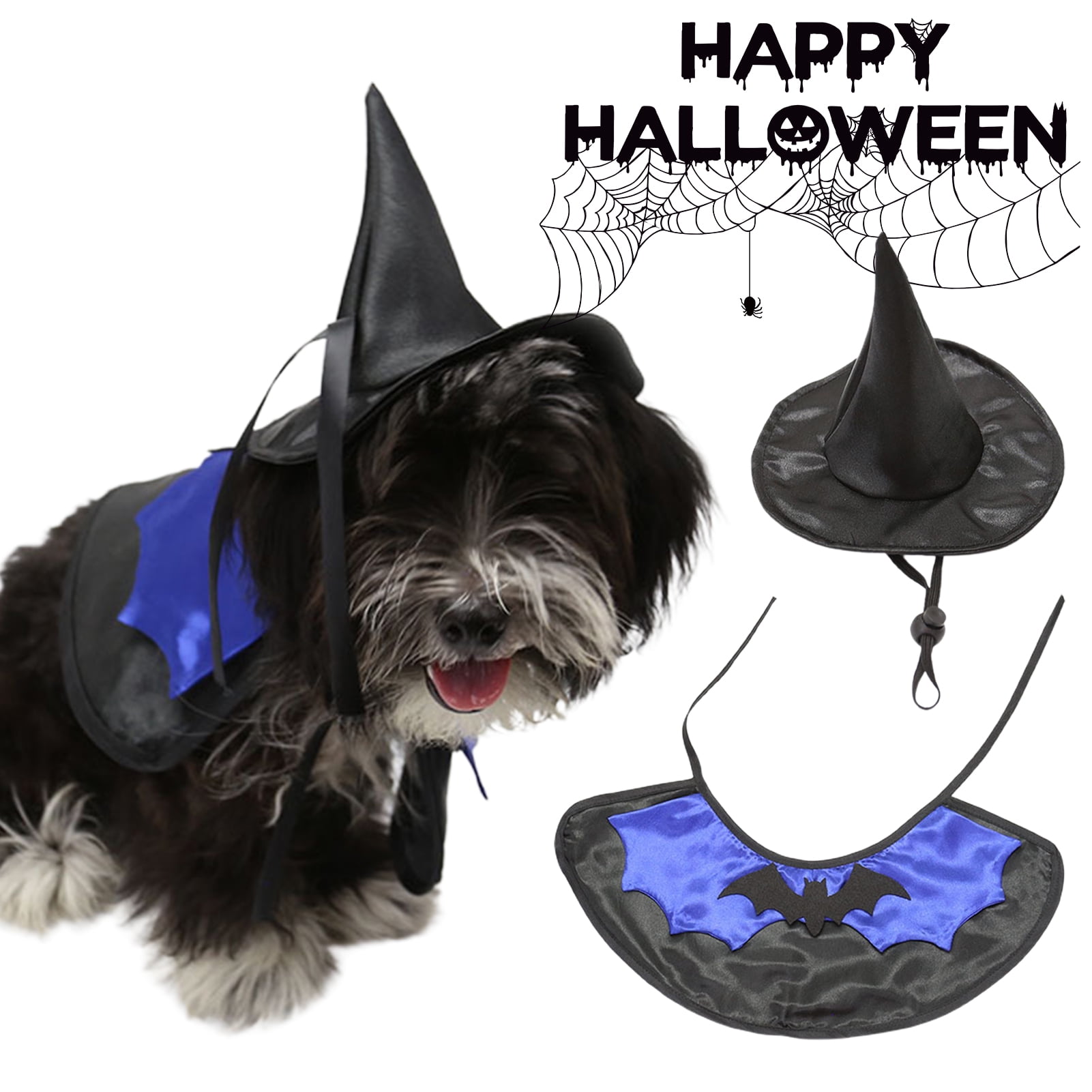 Kiskick Cartoon Pattern Pet Cape Set - Soft, Comfortable with Hat, Fine ...