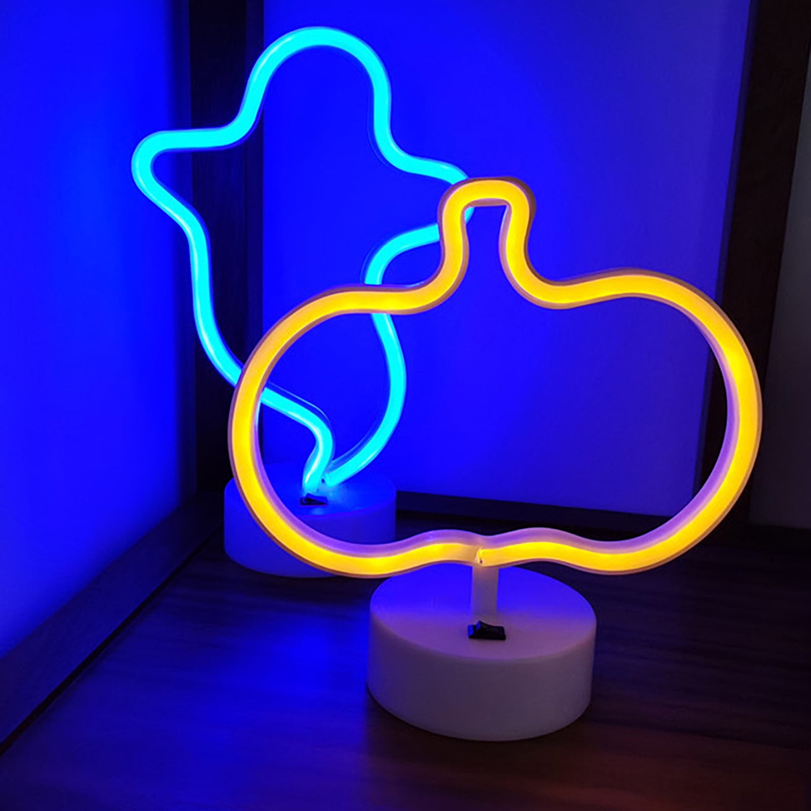 Kiskick Creative Pumpkin Ghost LED Neon Light, USB/Battery Operated Non ...