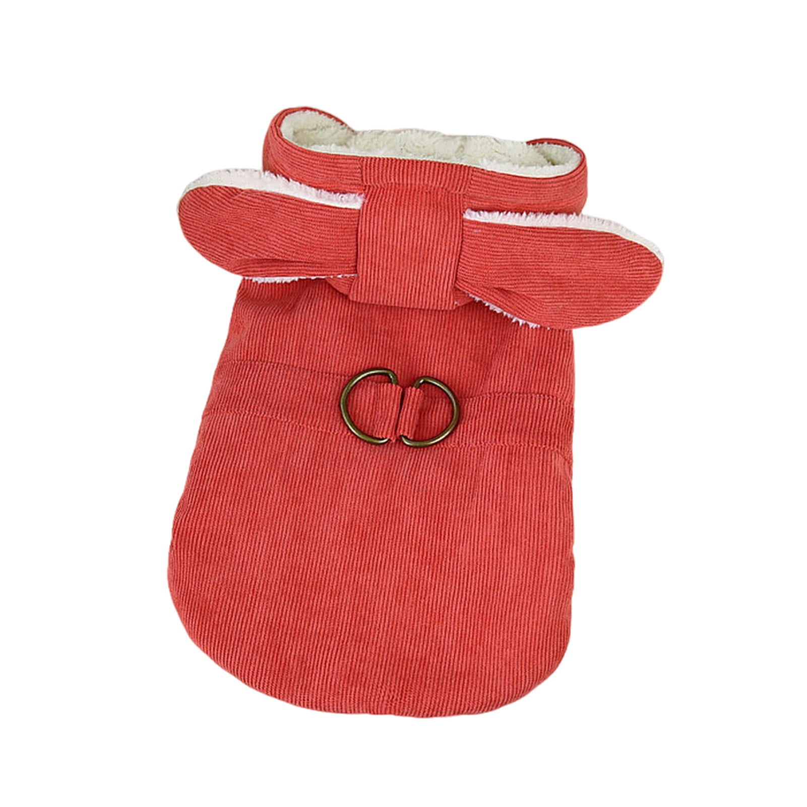 Kiskick Cute Ear Decoration Pet Coat Pet Cotton Coat Button Closure ...
