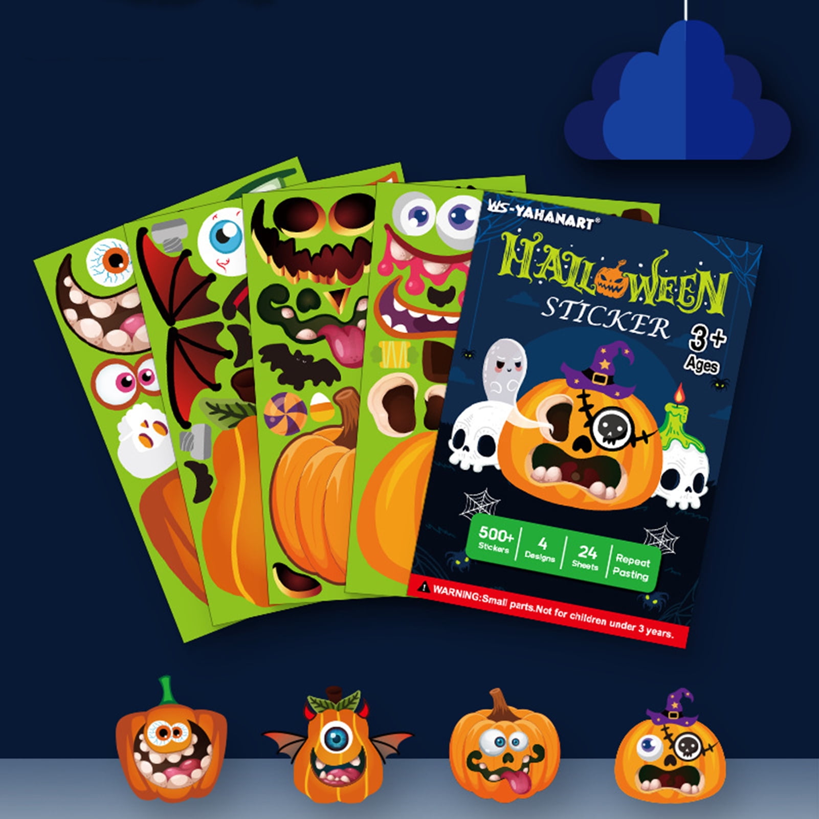 Kiskick Delicate Pattern Jigsaw Sticker - 25 Sheets Self-adhesive Funny ...